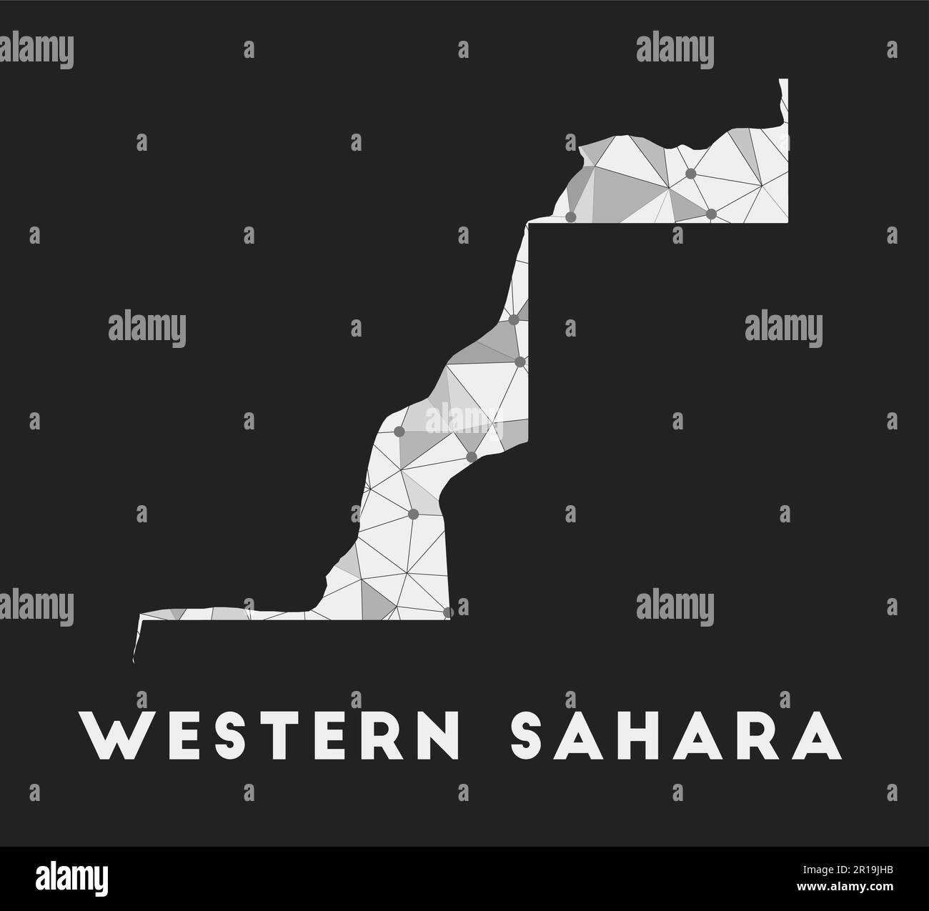 Western Sahara - communication network map of country. Western Sahara ...