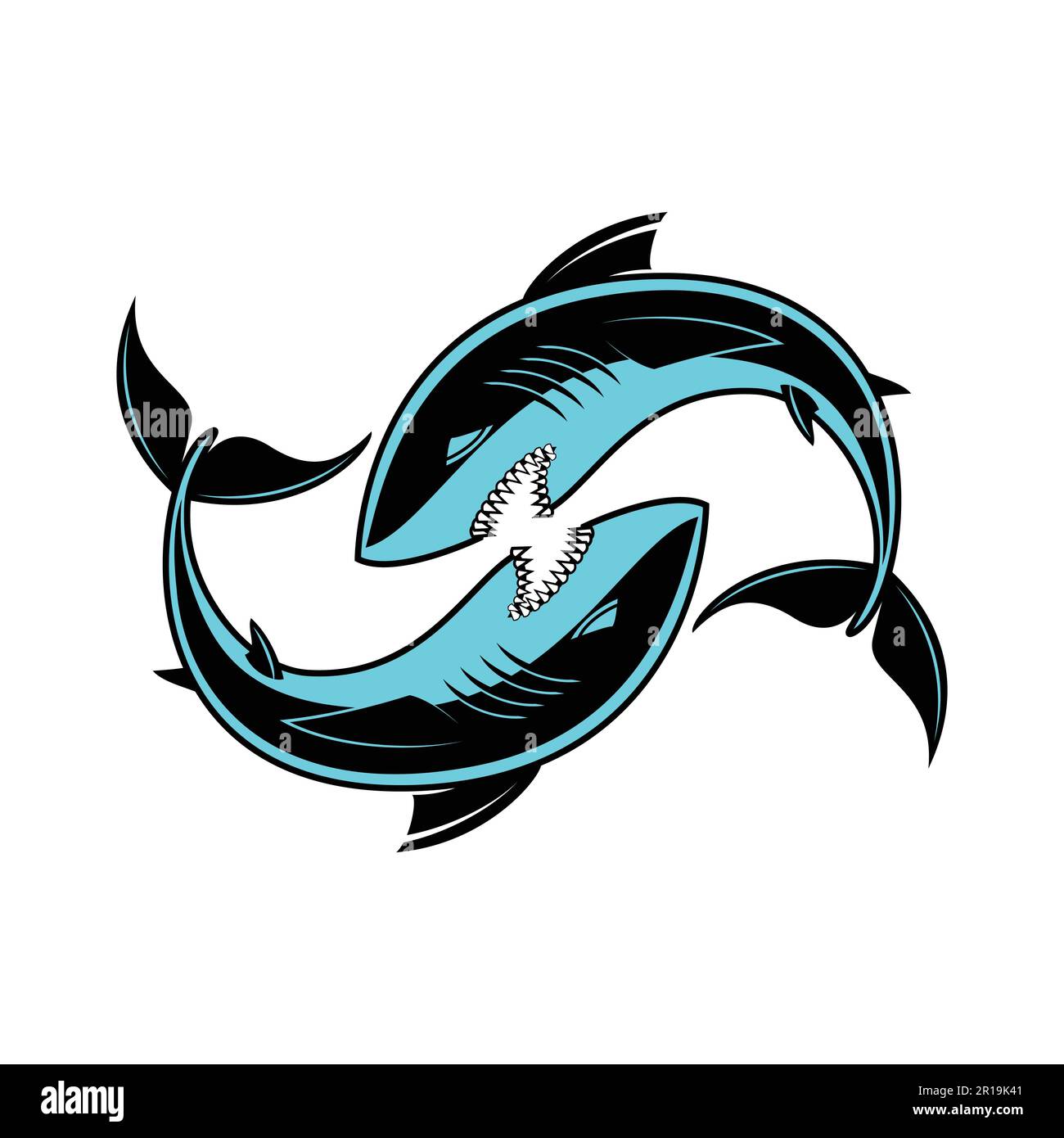 Shark logo template. Vector illustration of a shark logo template Stock ...