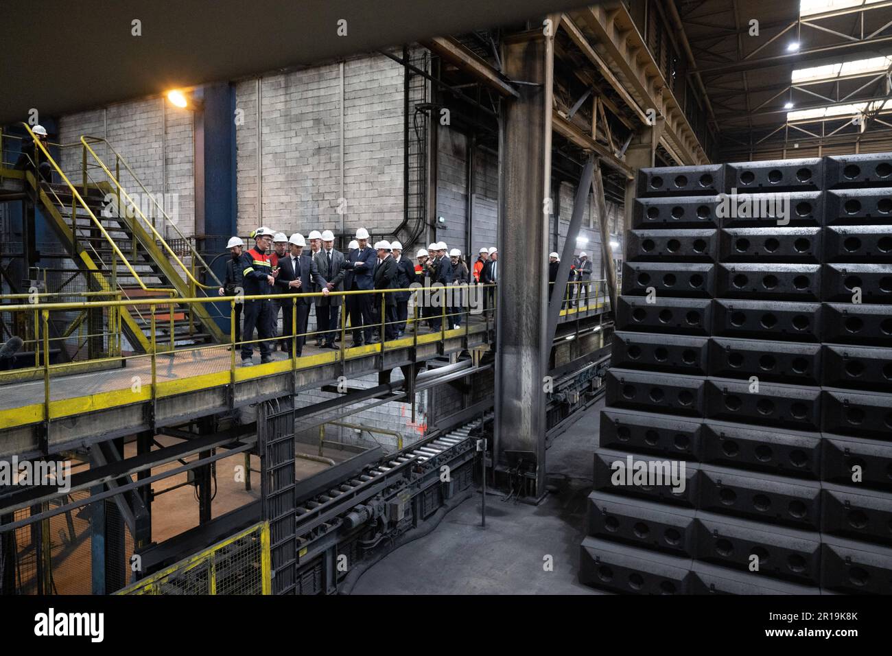 Dunkirk, France. 12th May, 2023. French President Emmanuel Macron ...
