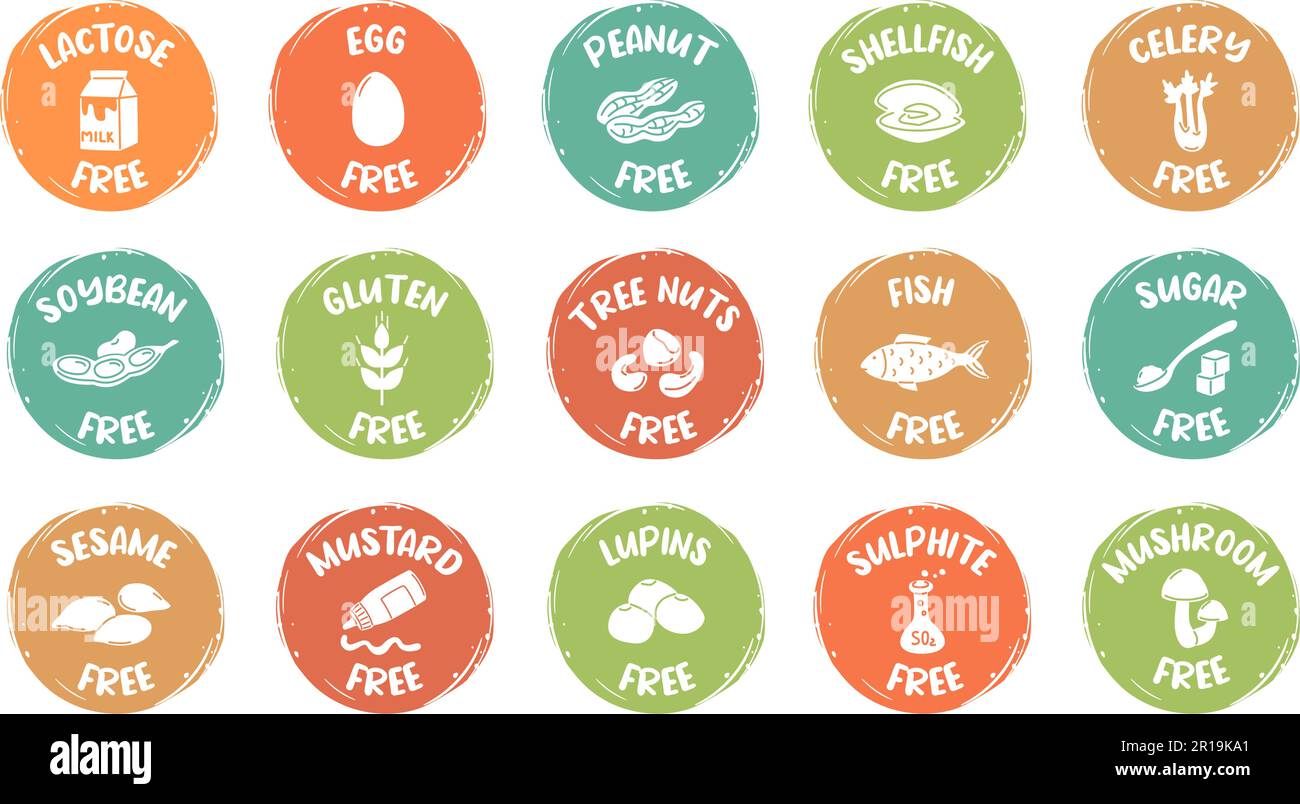 Food label package allergies Cut Out Stock Images & Pictures - Alamy