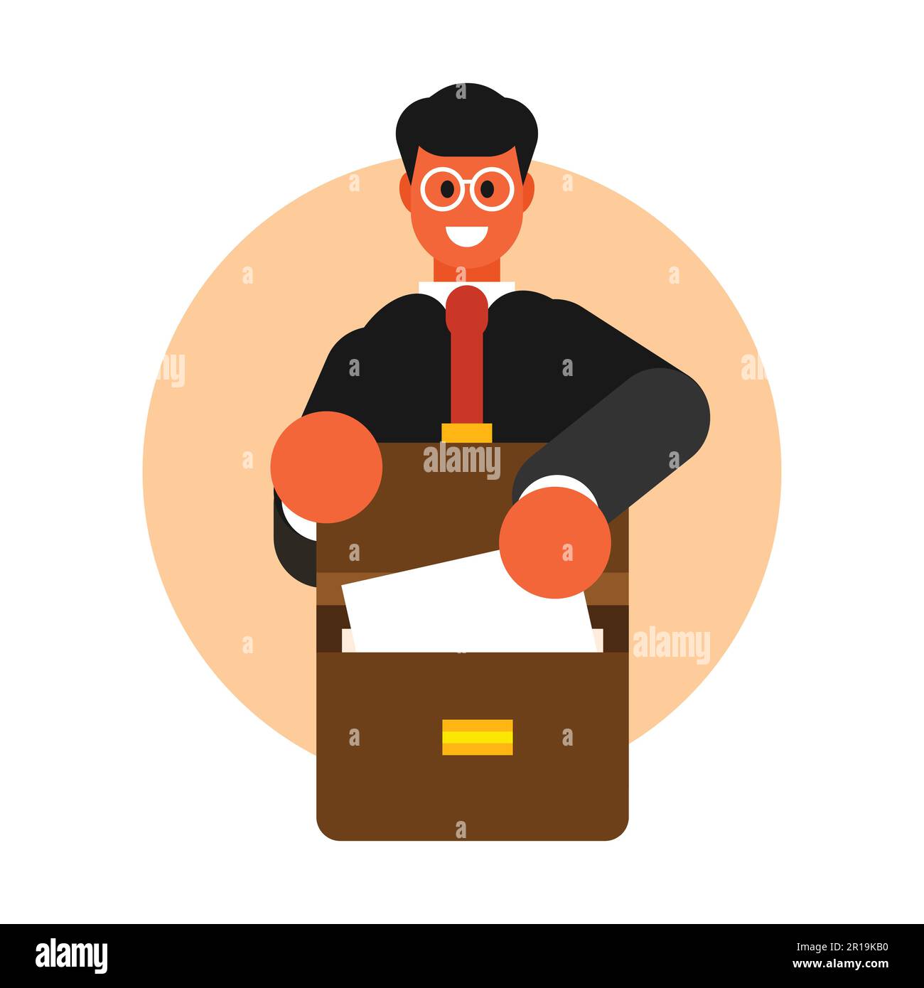 Confident businessman on background Stock Vector Images - Alamy