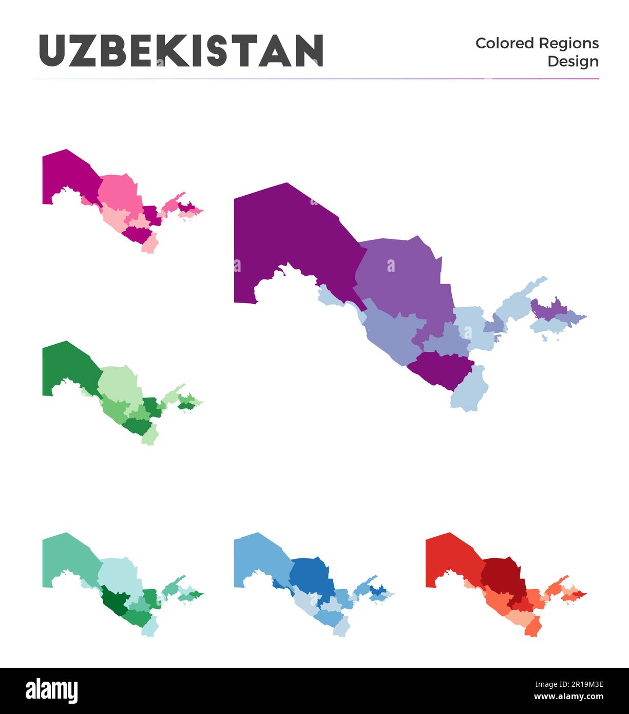 Uzbekistan map collection. Borders of Uzbekistan for your infographic ...