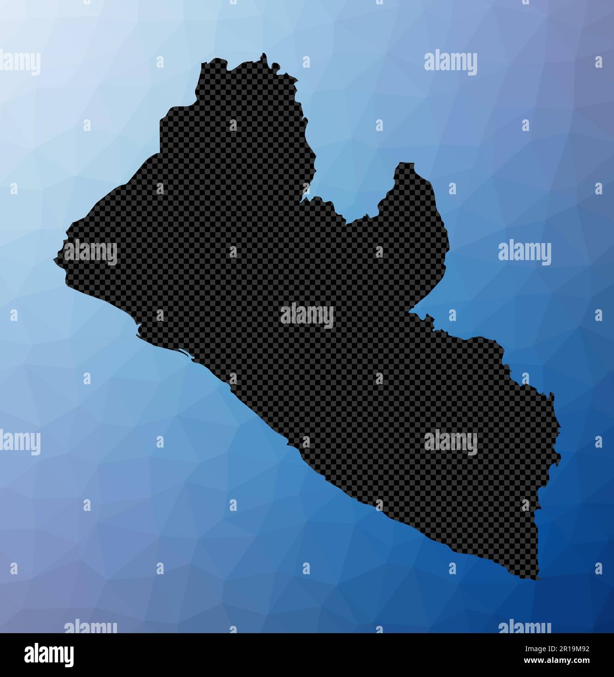 Liberia polygonal map hi-res stock photography and images - Alamy