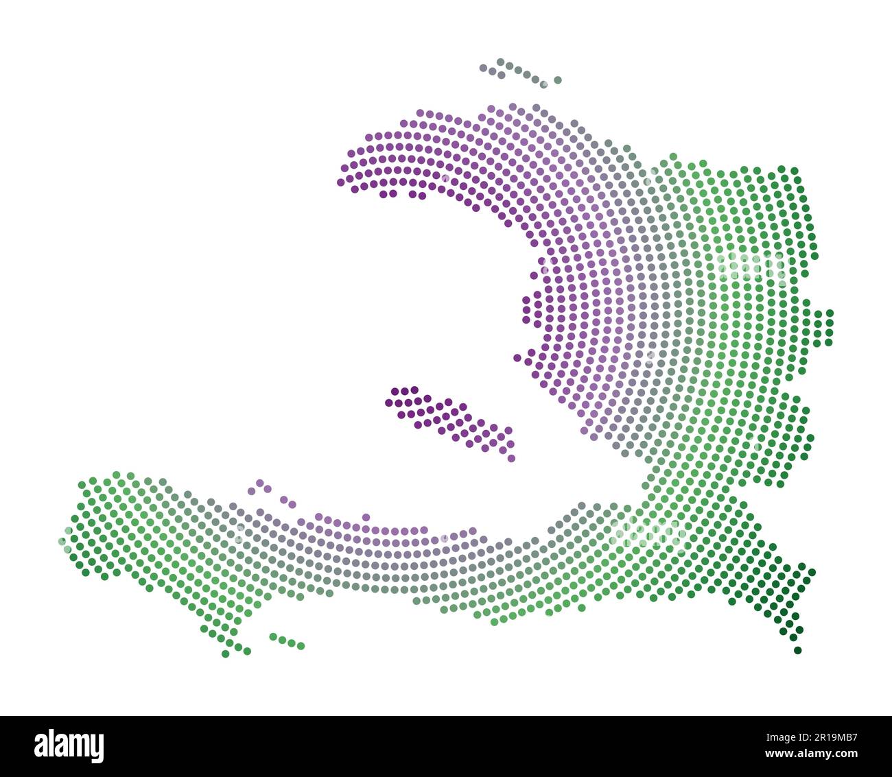 Haiti dotted map. Digital style shape of Haiti. Tech icon of the ...