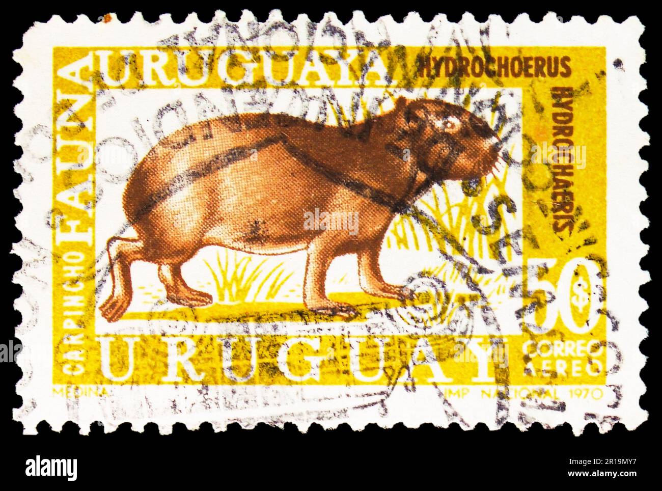 MOSCOW, RUSSIA - APRIL 08, 2023: Postage stamp printed in Uruguay shows ...