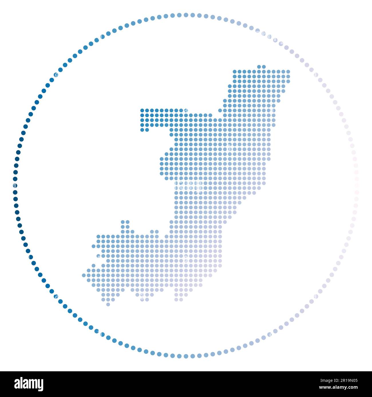 Congo digital badge. Dotted style map of Congo in circle. Tech icon of ...