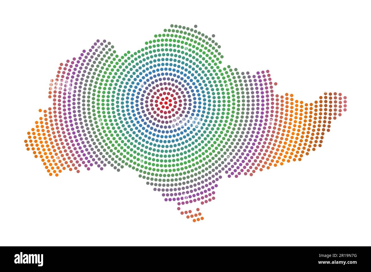 Sentosa dotted map. Digital style shape of Sentosa. Tech icon of the ...