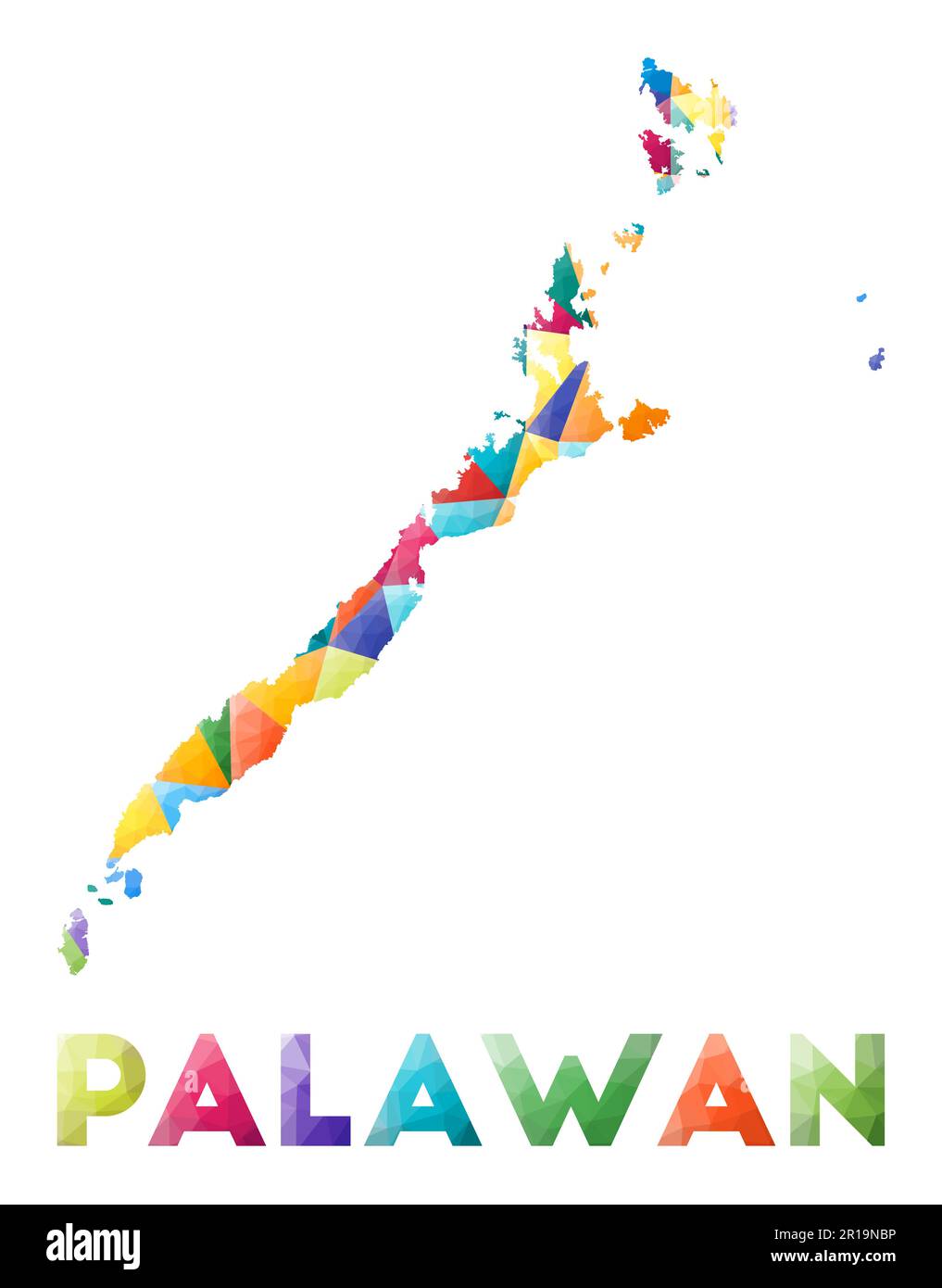 Palawan vector outline map hi-res stock photography and images - Alamy