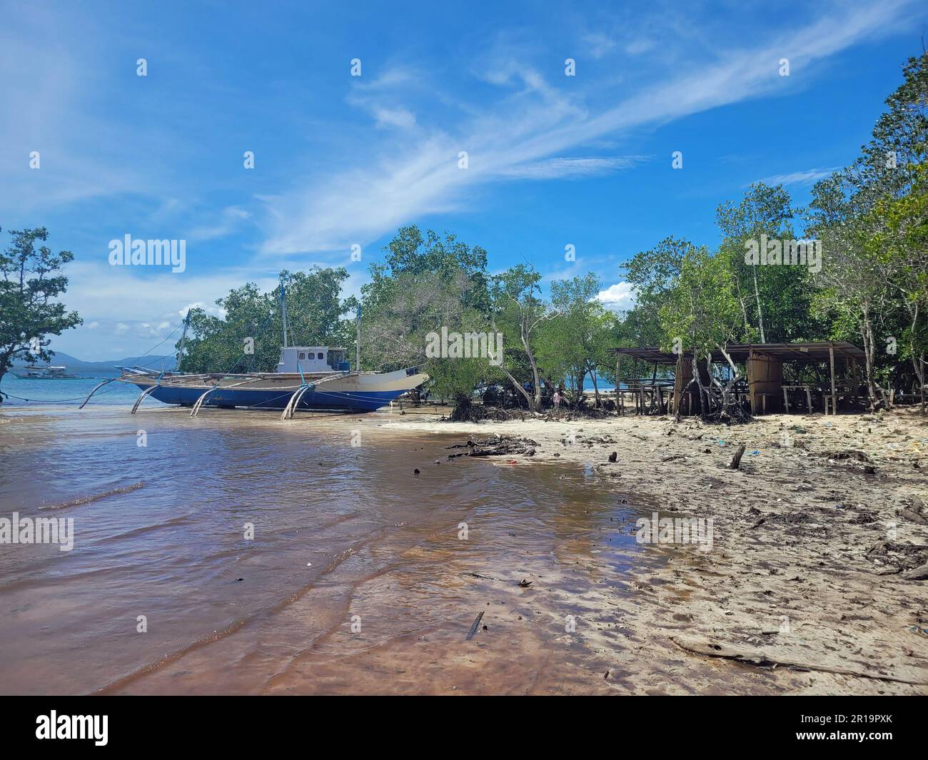 pristine beach in puerto princesa on palawan at the philippines Stock ...