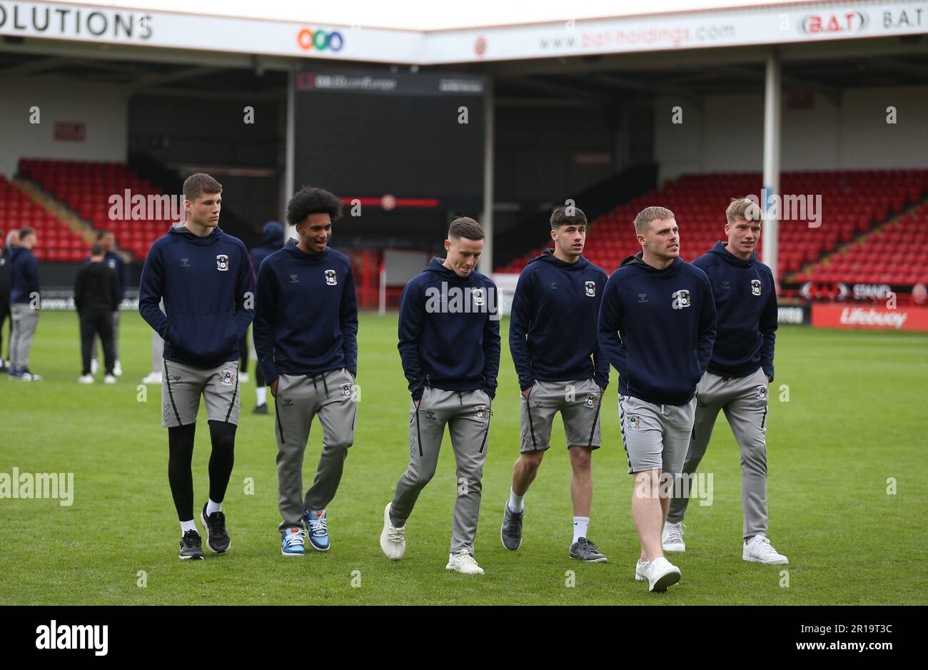 Coventry players check out the pitch ahead of the Birmingham Senior Cup ...