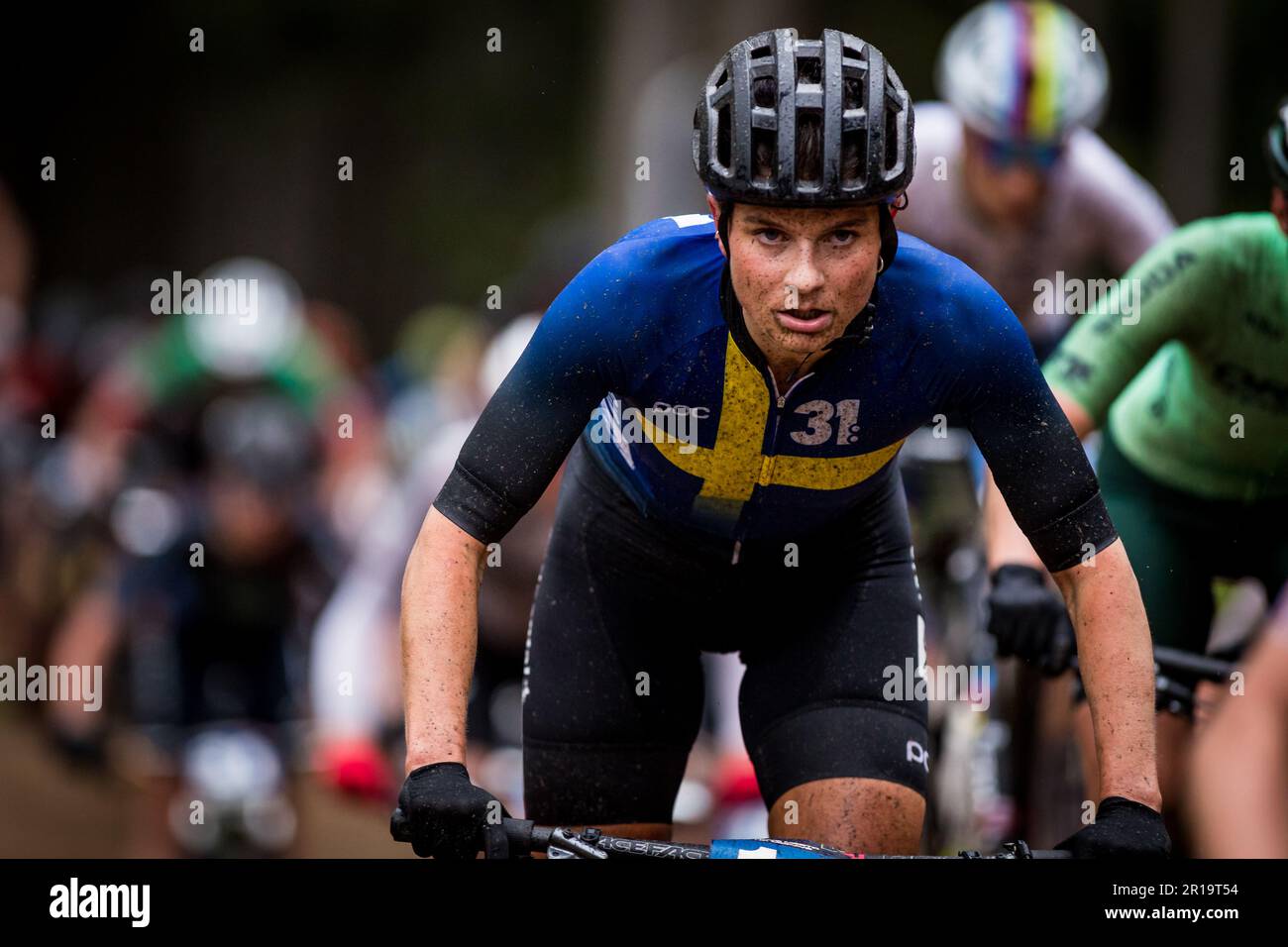 Jenny Rissveds from Sweden competes in the Women ELITE cross-country ...