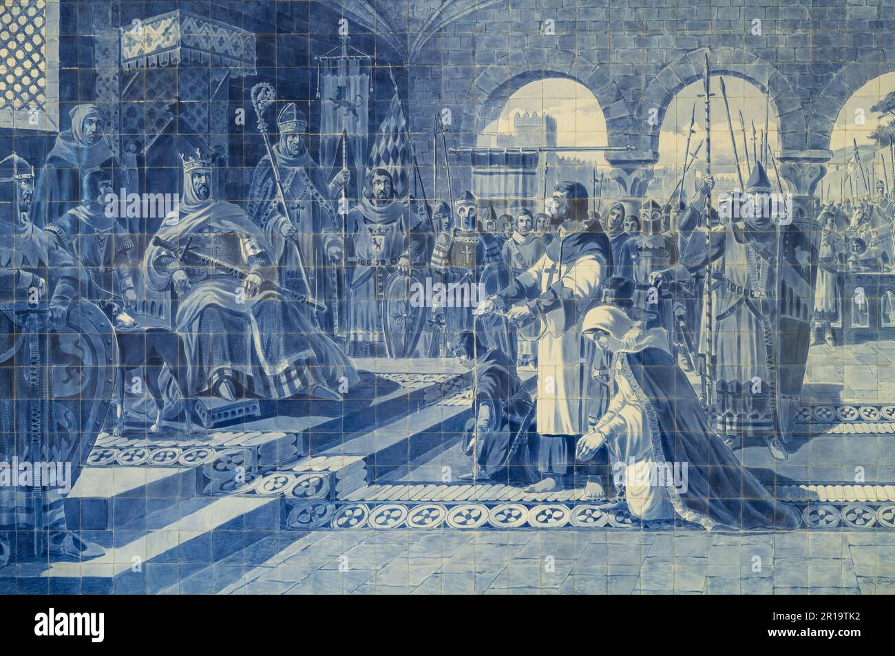 Porto, Portugal - April 19, 2023: The azulejos (traditional ceramic ...