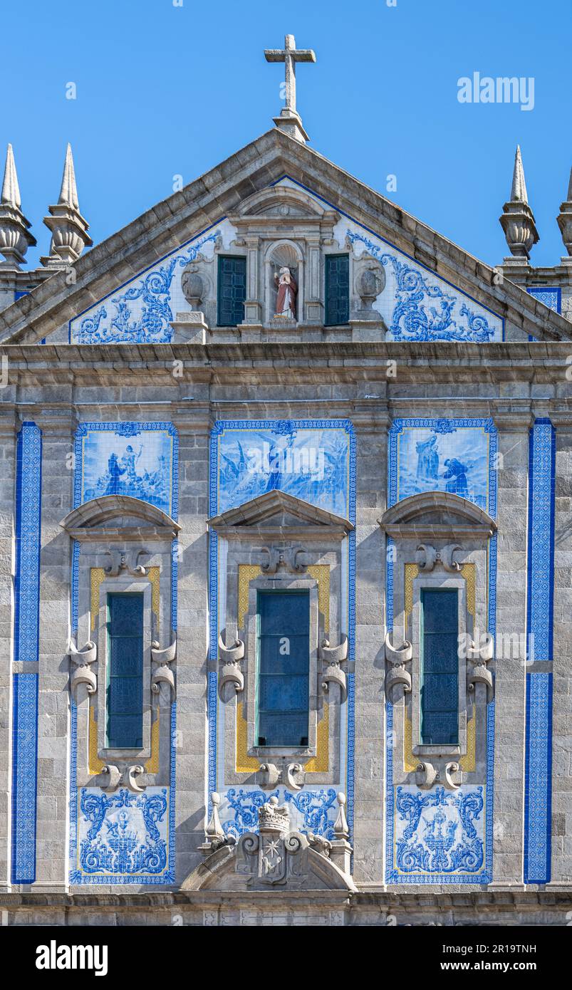 Porto, Portugal, the azulejos (traditional ceramic tiles painted in the ...