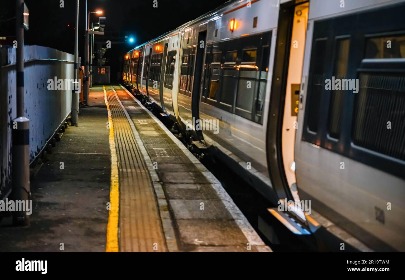 Empty railroad station night architecture hi-res stock photography and ...
