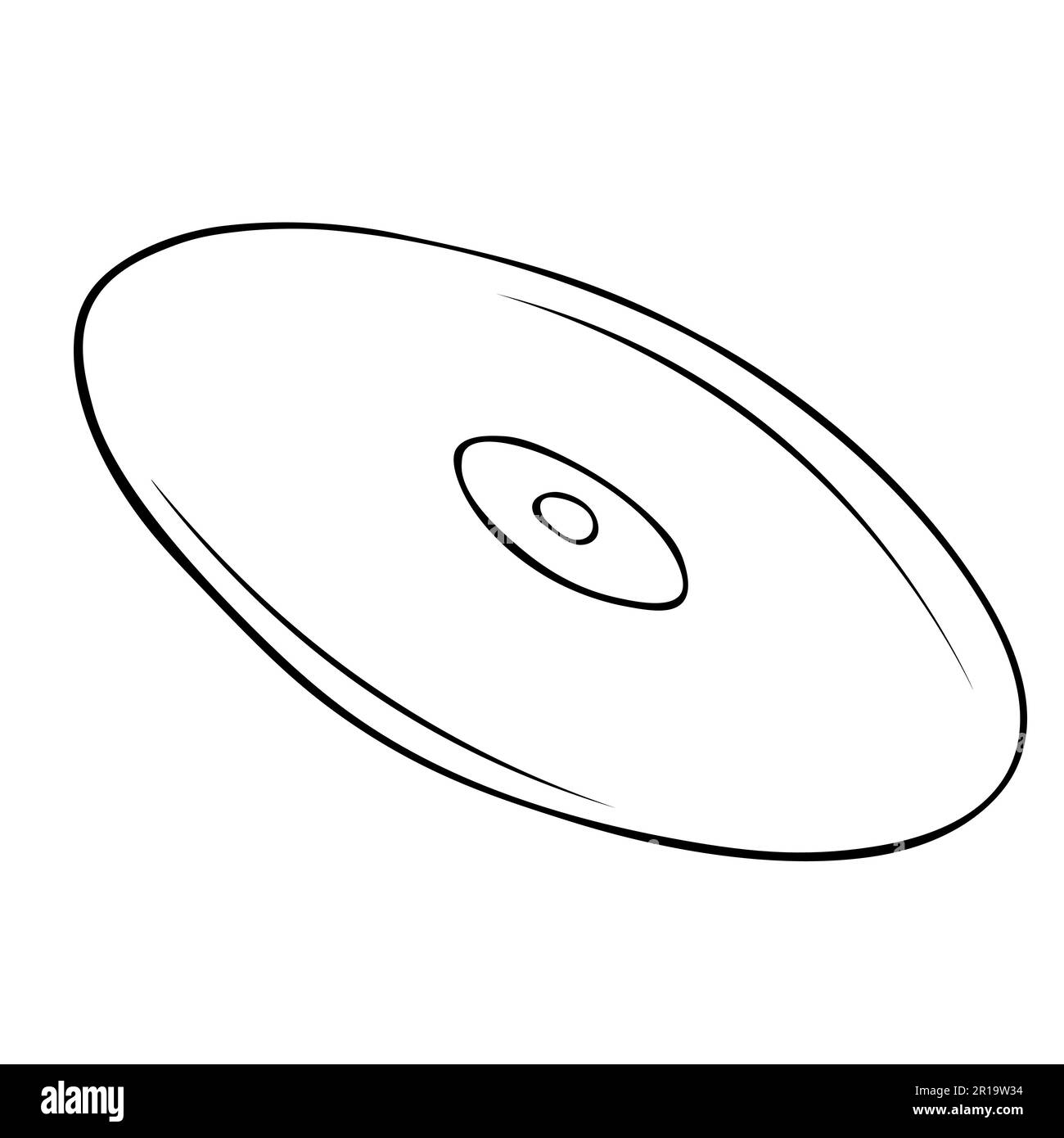 Icons of retro CD Disk isolated on white background. Vector ...