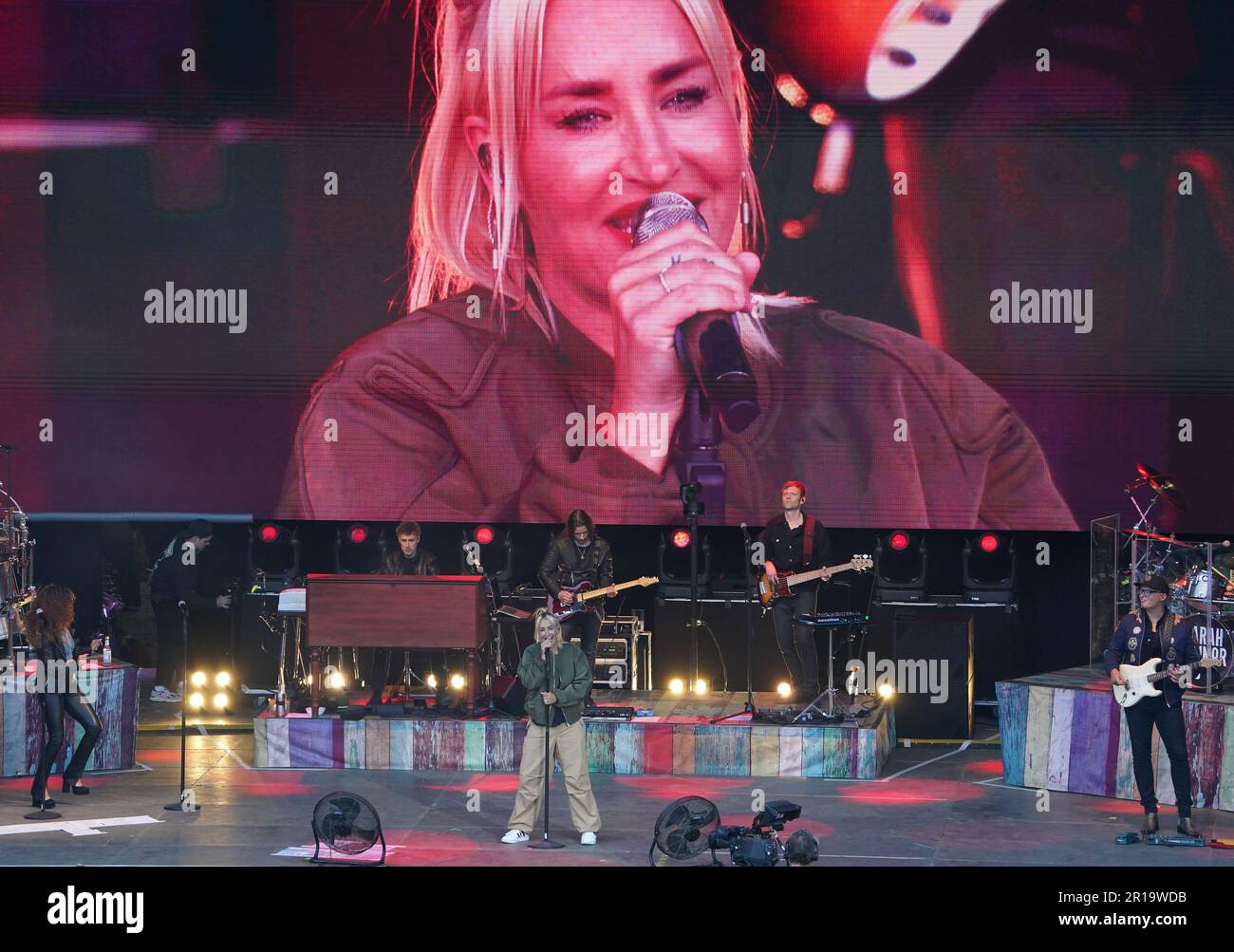 Bad Segeberg, Germany. 12th May, 2023. Singer Sarah Connor sings on ...