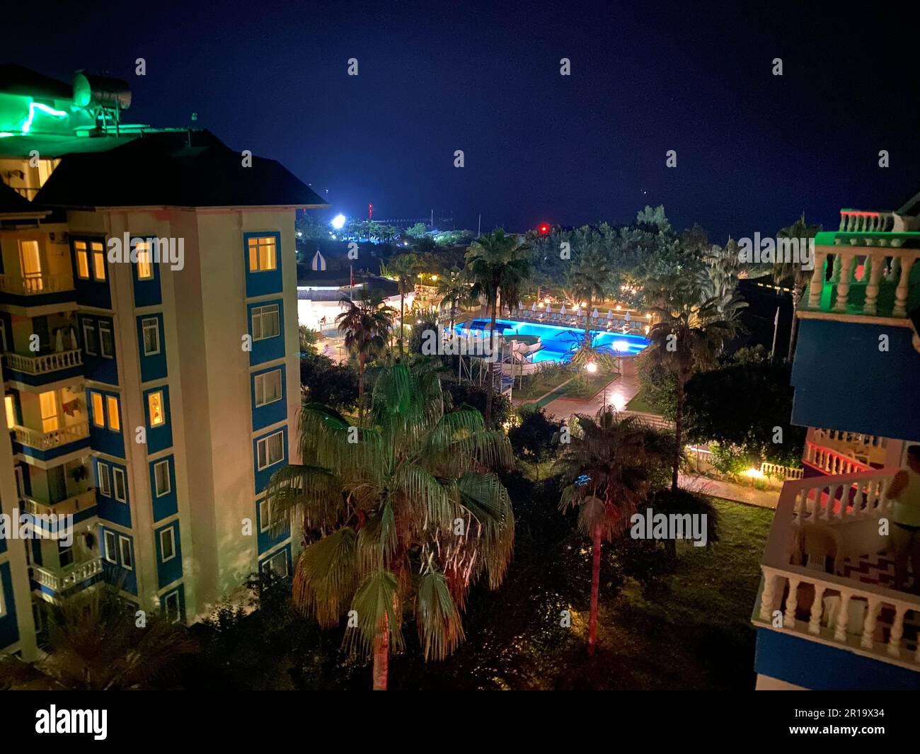 Beautiful hotel vacation in a warm tropical country southern resort ...