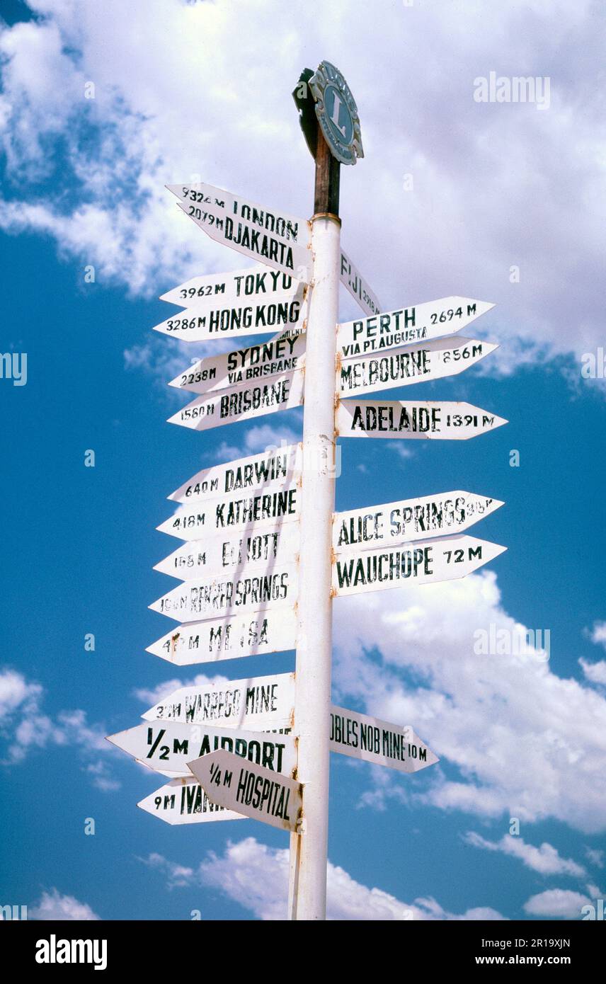 Signpost, Alice Springs, Northern Territory, Australia Stock Photo - Alamy