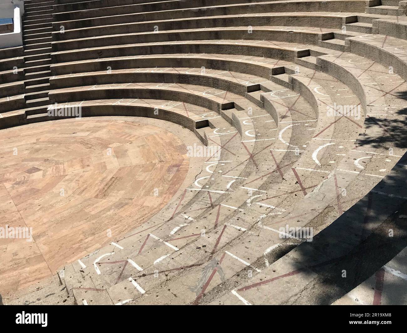 Grey stone, granite curved steps background texture Stock Photo - Alamy