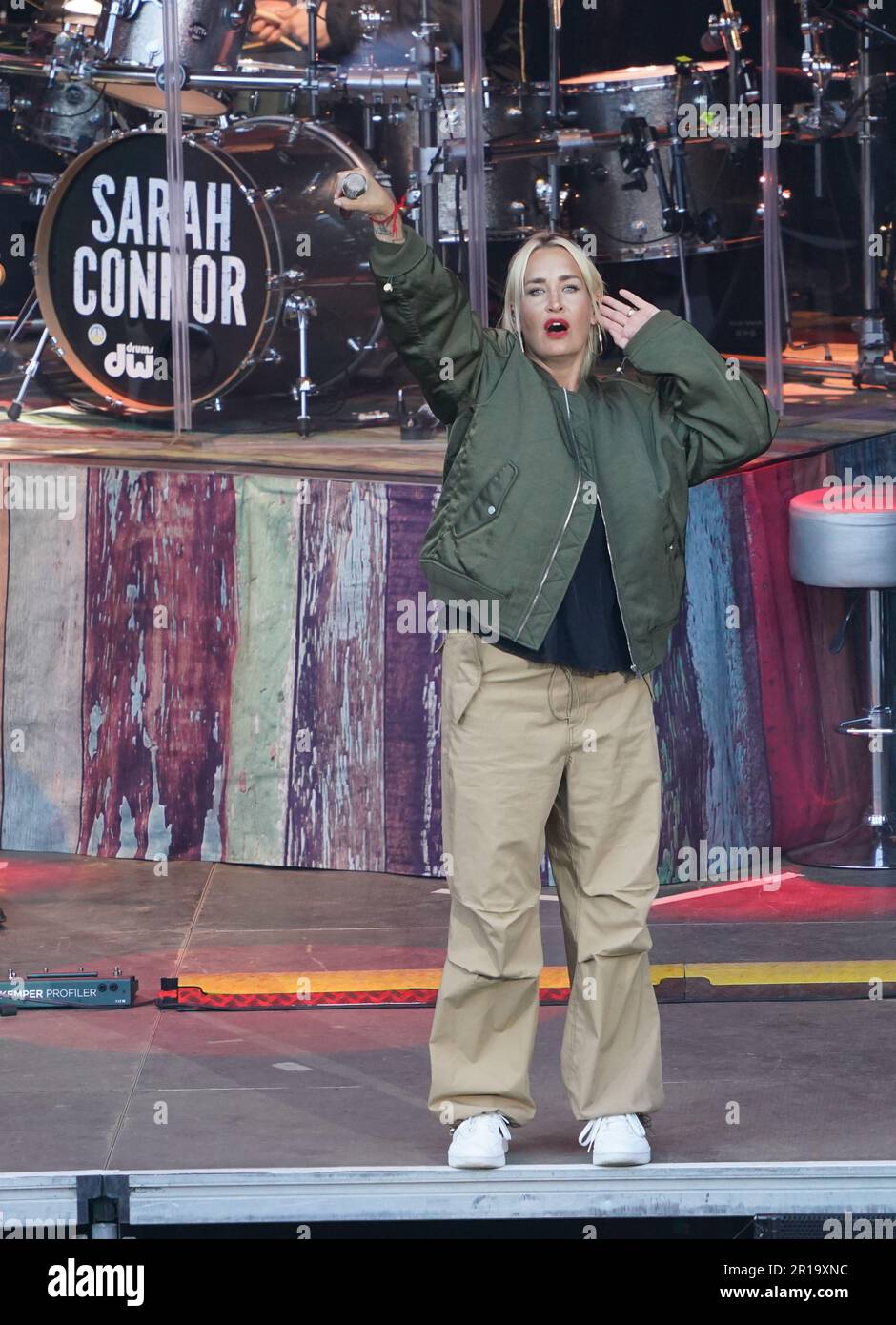 Bad Segeberg, Germany. 12th May, 2023. Singer Sarah Connor sings on ...