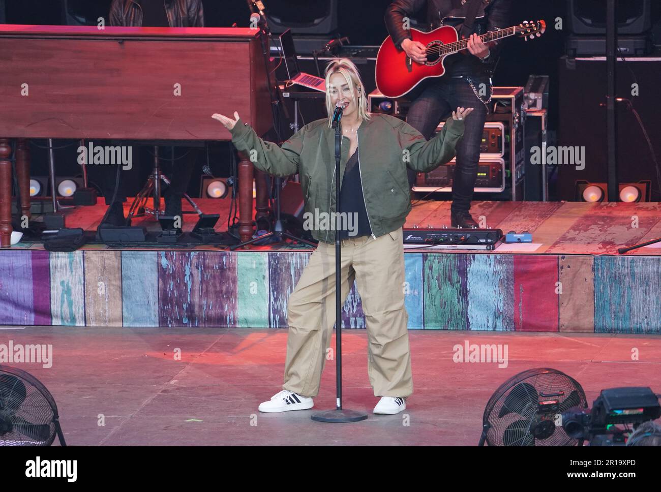 Bad Segeberg, Germany. 12th May, 2023. Singer Sarah Connor sings on ...