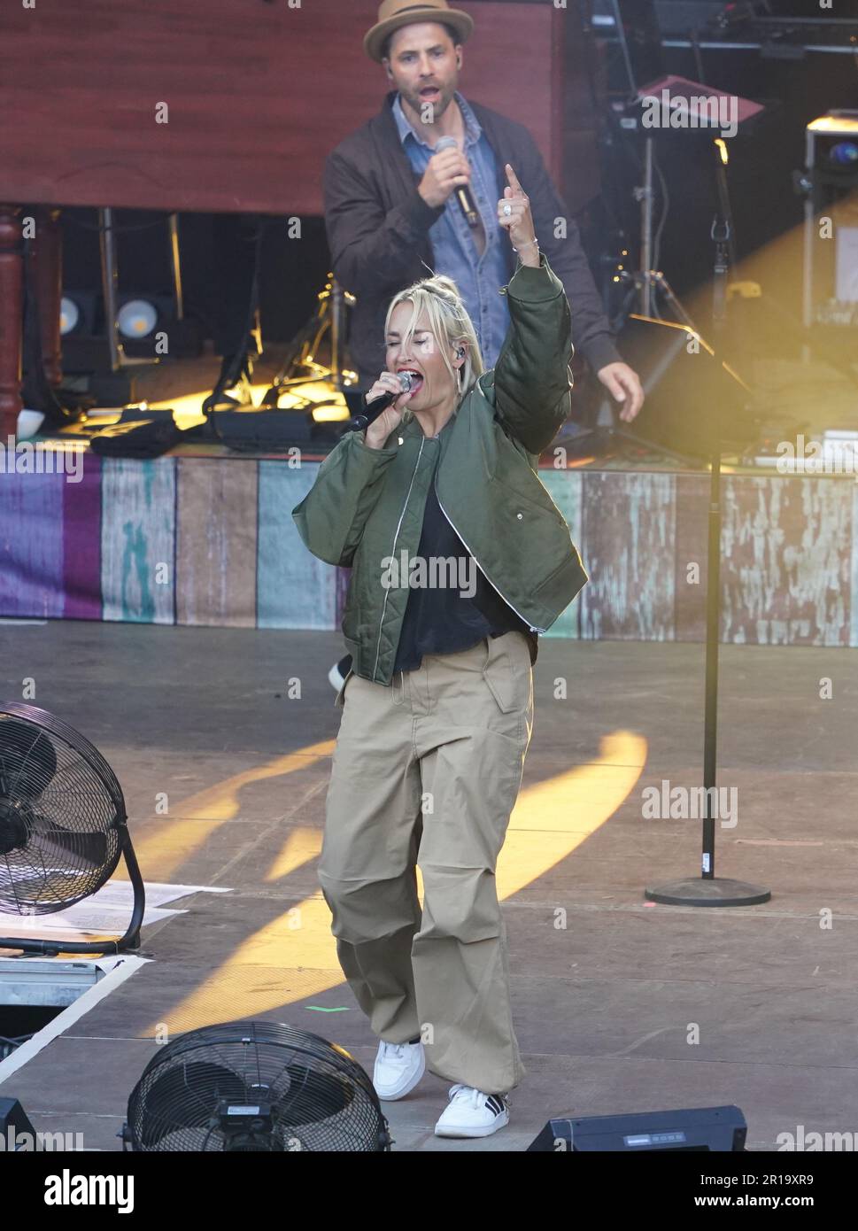 Bad Segeberg, Germany. 12th May, 2023. Singer Sarah Connor sings on ...