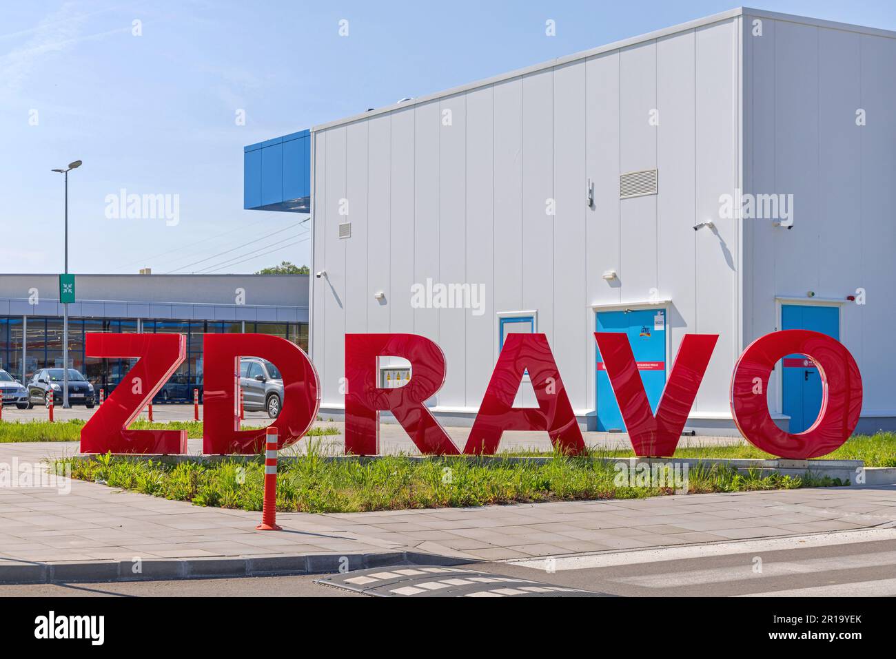 Belgrade, Serbia - May 06, 2023: Big Red 3d Letters Welcome Message ...