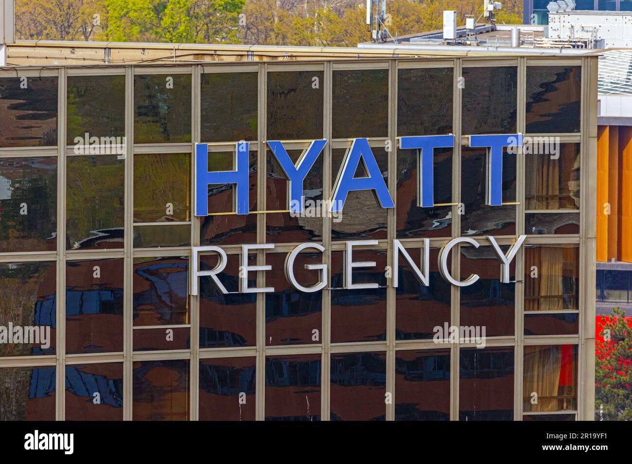 Belgrade, Serbia - April 09, 2023: Hyatt Regency Sign at Five Star ...