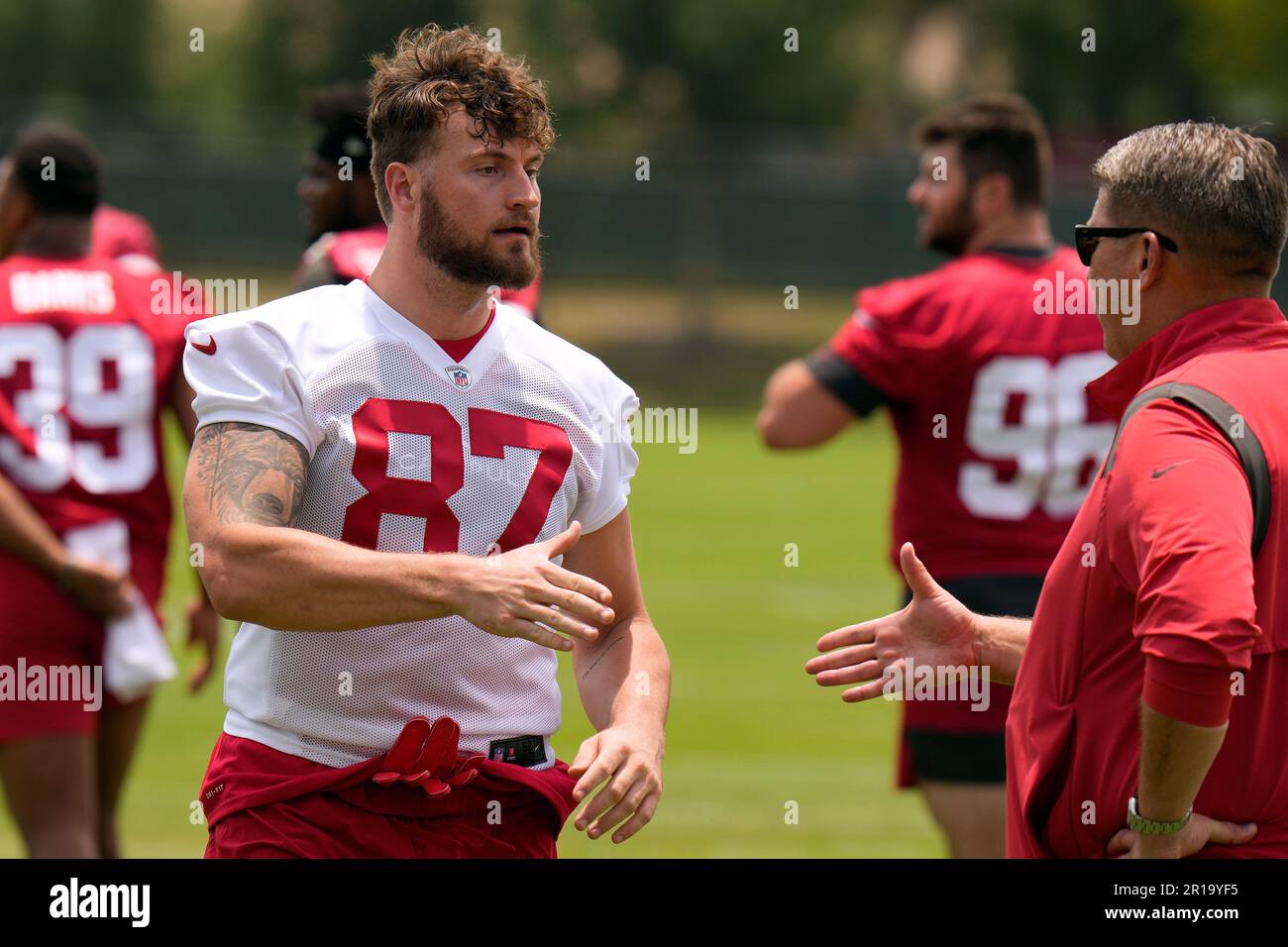Tampa Bay Buccaneers tight end Payne Durham (87) shakes hands with ...