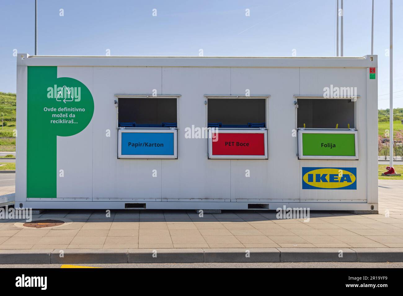Belgrade, Serbia - May 06, 2023: Shipping Container for Sorting and ...