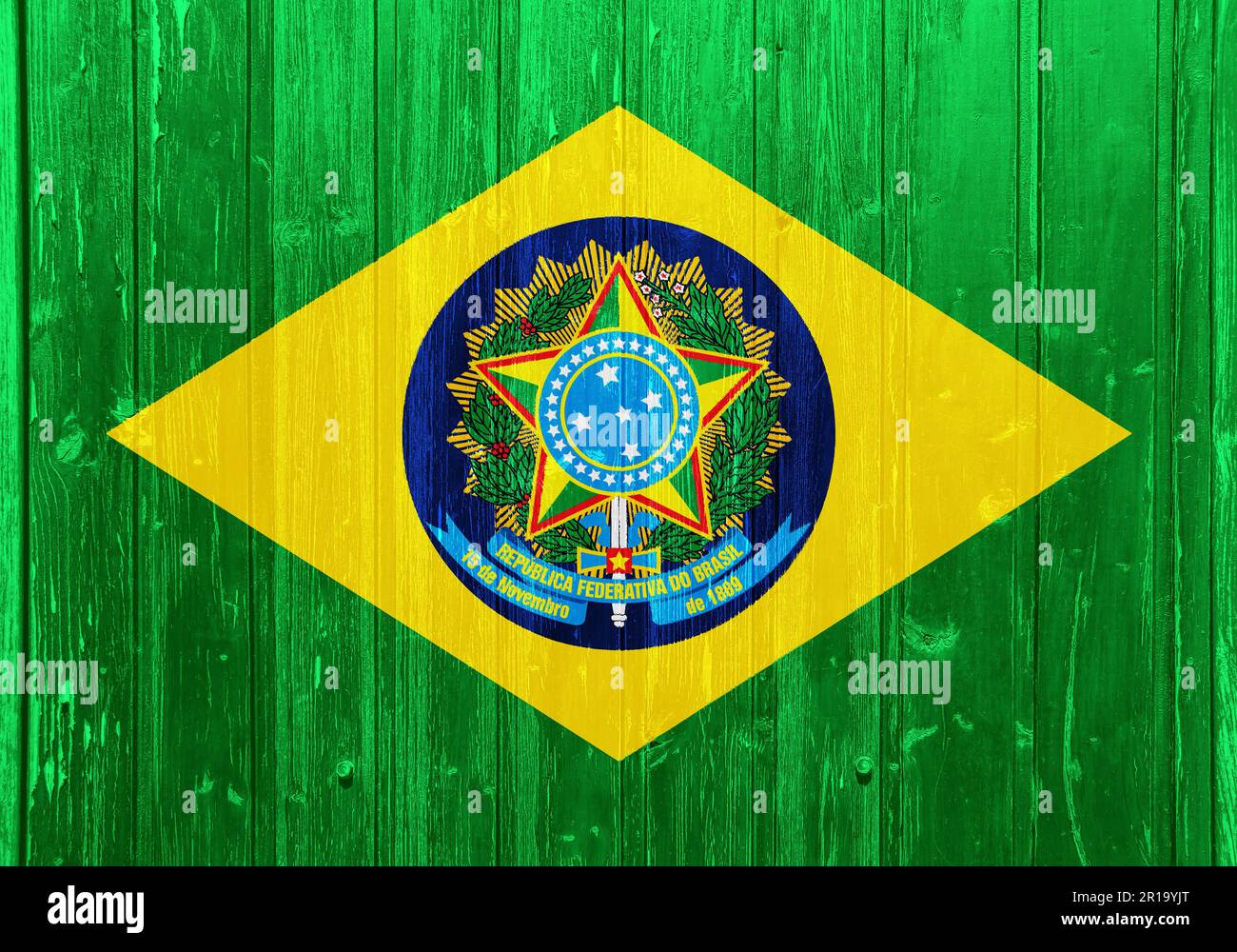 Flag of the Brazil on a textured background. Concept collage Stock ...
