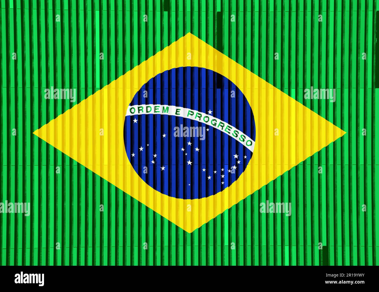 Flag of the Brazil on a textured background. Concept collage Stock ...