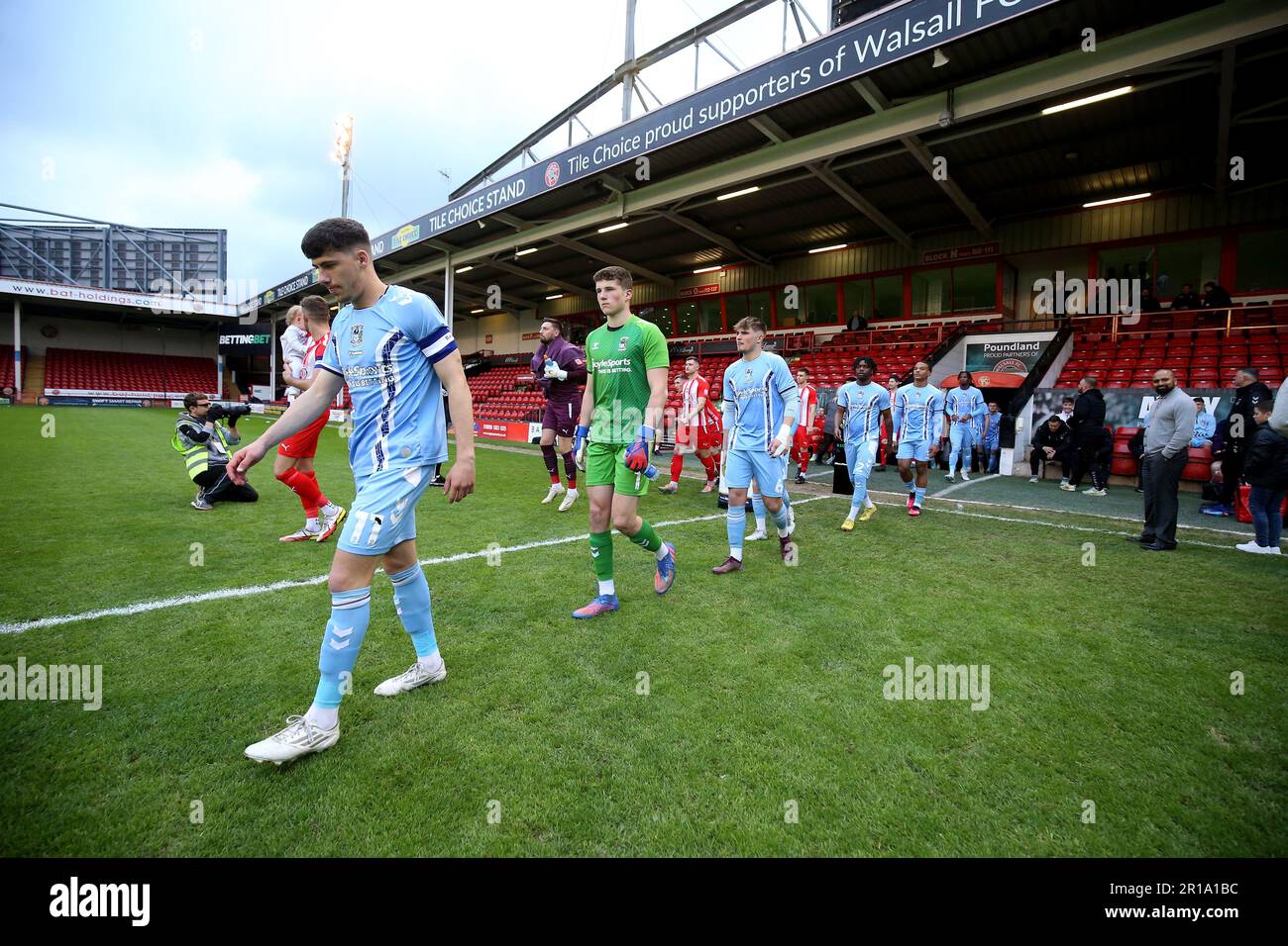Coventry players walk out ahead of the Birmingham Senior Cup Final at ...