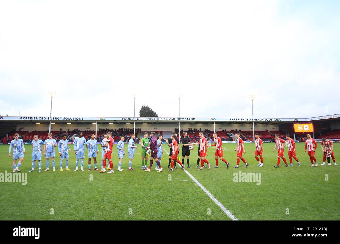 Both teams line up ahead of the Birmingham Senior Cup Final at the ...