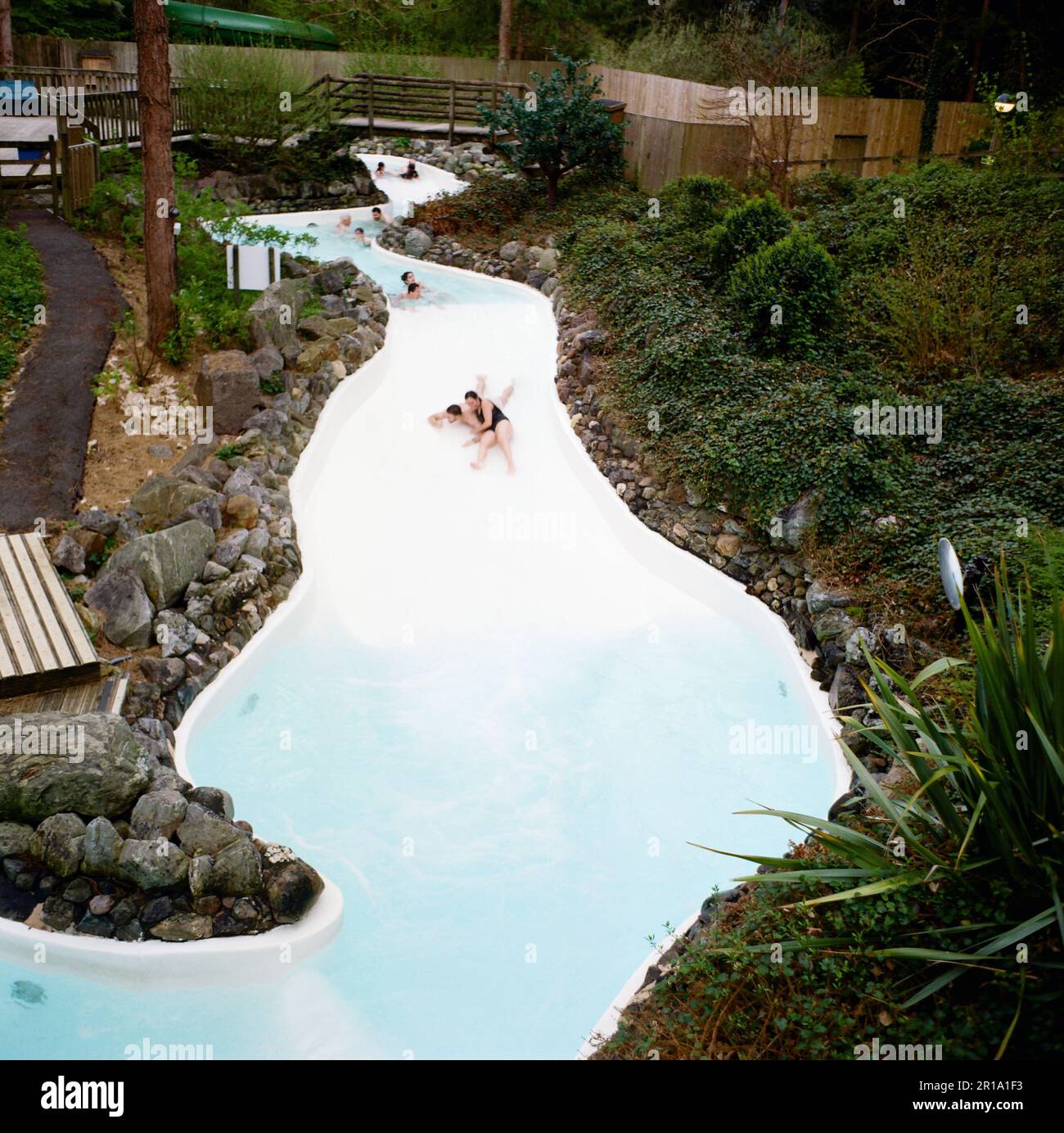 Outdoor swimming pool and rapids at Center Parcs, Longleat, Wiltshire ...