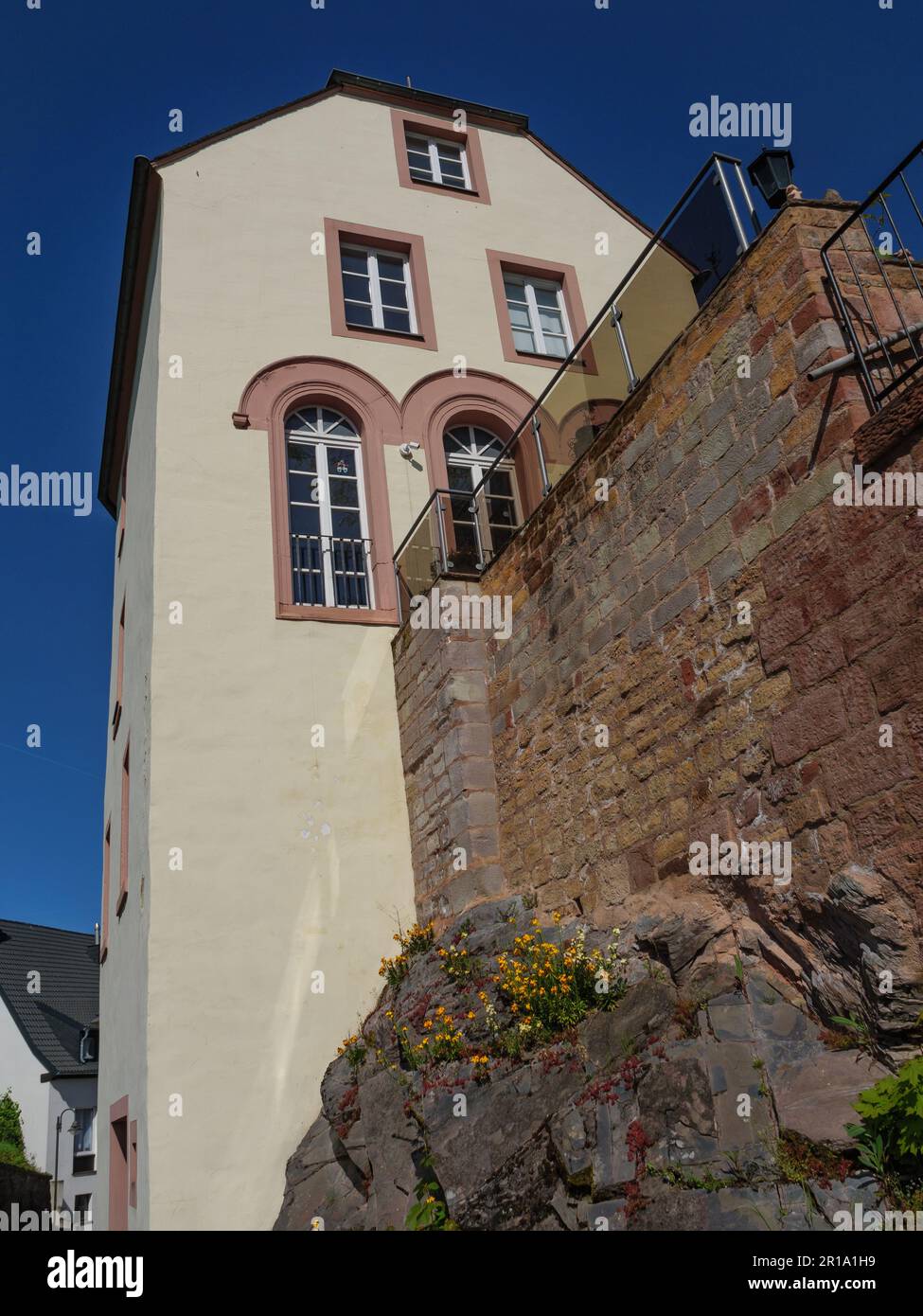 the city of Saarburg at the saar river in germany Stock Photo - Alamy