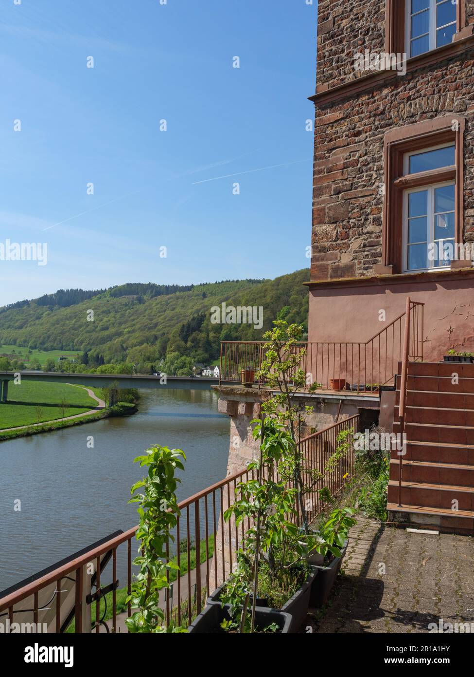 the city of Saarburg at the saar river in germany Stock Photo - Alamy