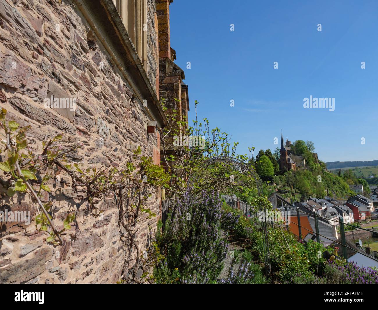 the city of Saarburg at the saar river in germany Stock Photo - Alamy