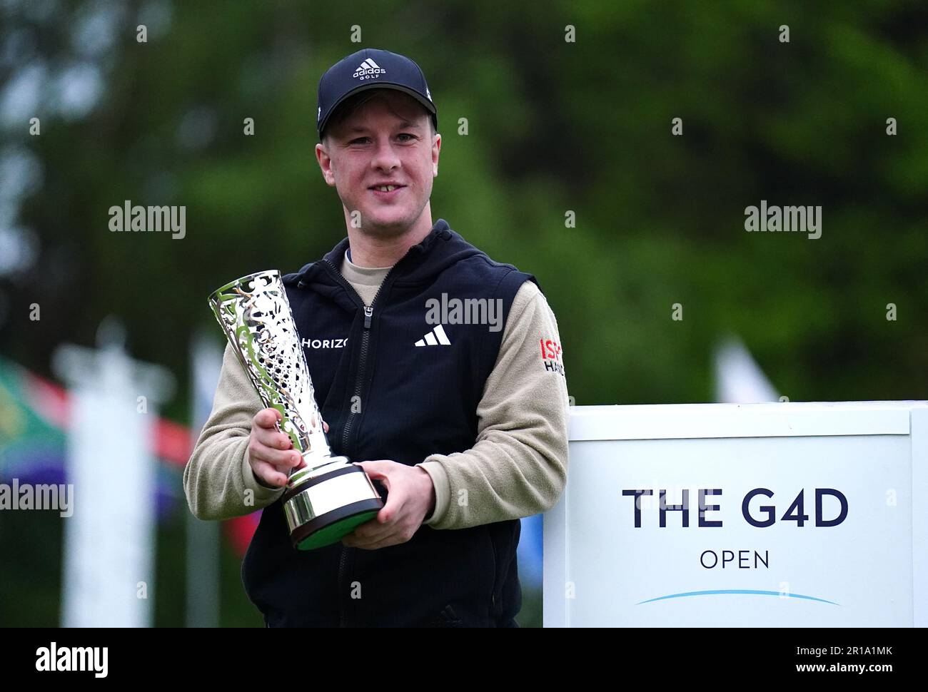 Brendan Lawlor poses with his trophy after winning The G4D Open at ...