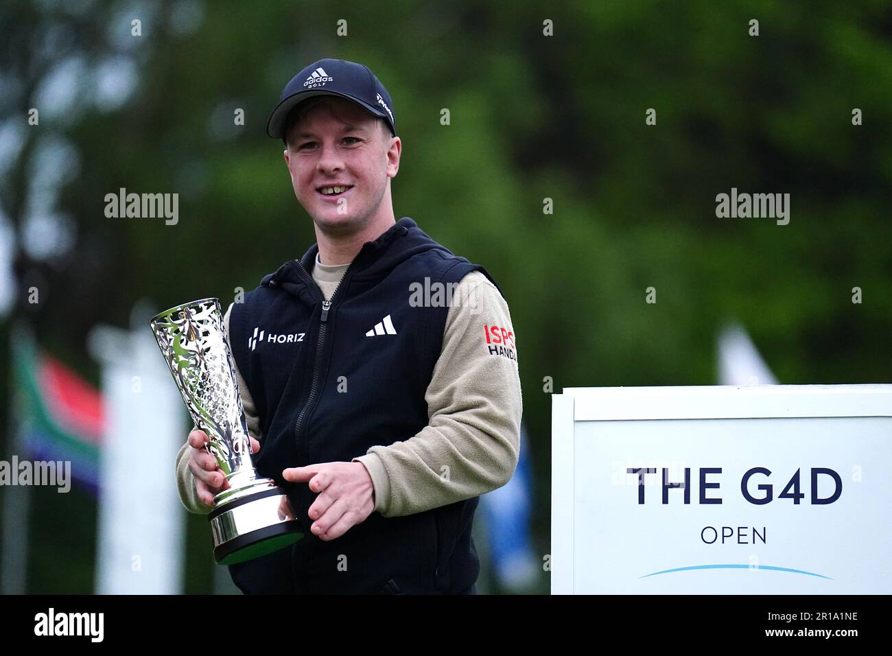 Brendan Lawlor poses with his trophy after winning The G4D Open at ...