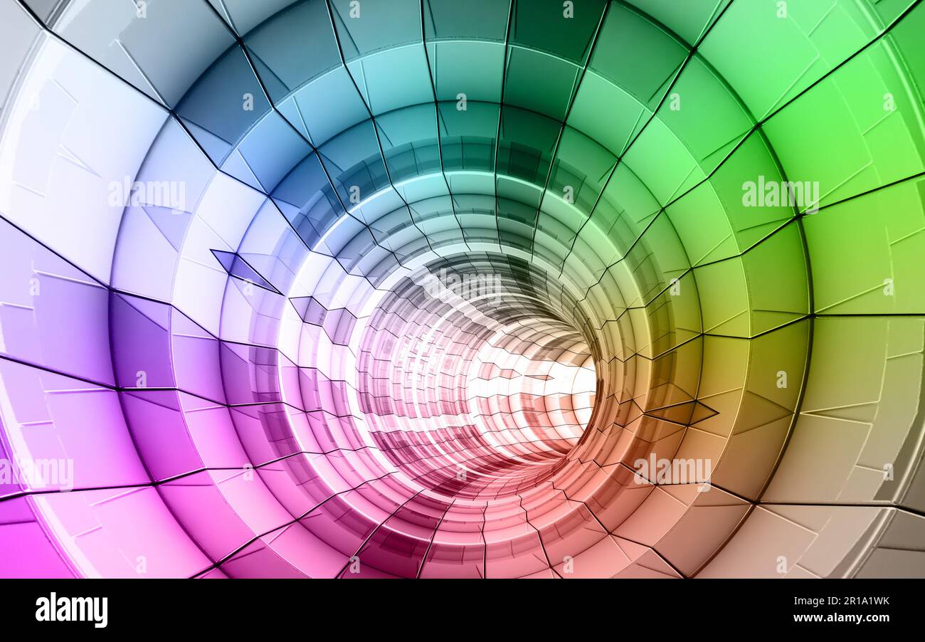 Rainbow colors technology background 3d rendering Stock Photo - Alamy