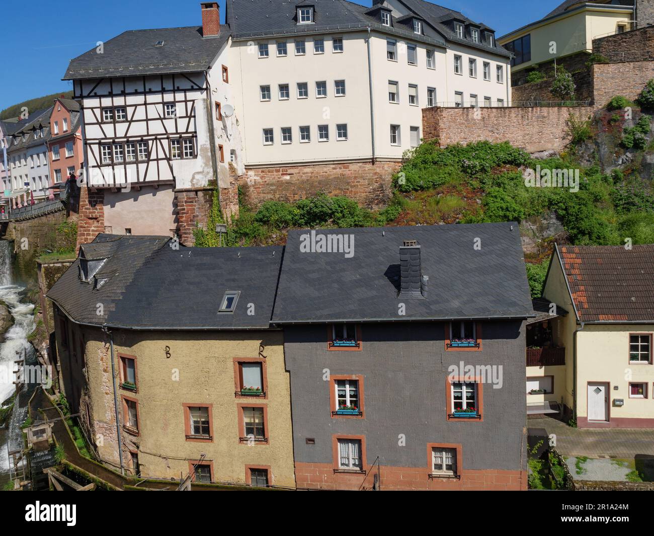 the city of Saarburg at the saar river in germany Stock Photo - Alamy