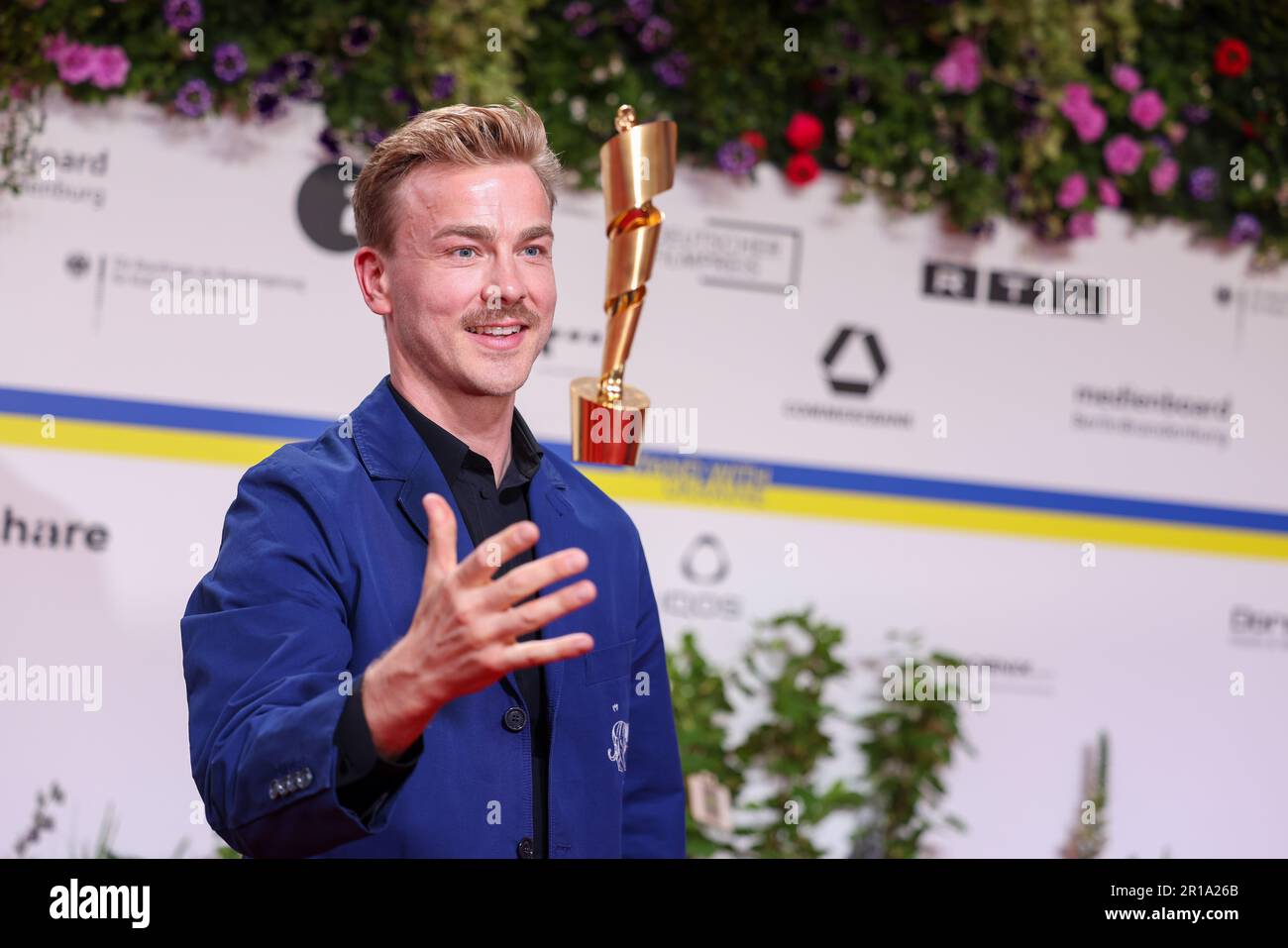 Berlin, Germany. 12th May, 2023. Actor Albrecht Schuch wins the Lola in ...