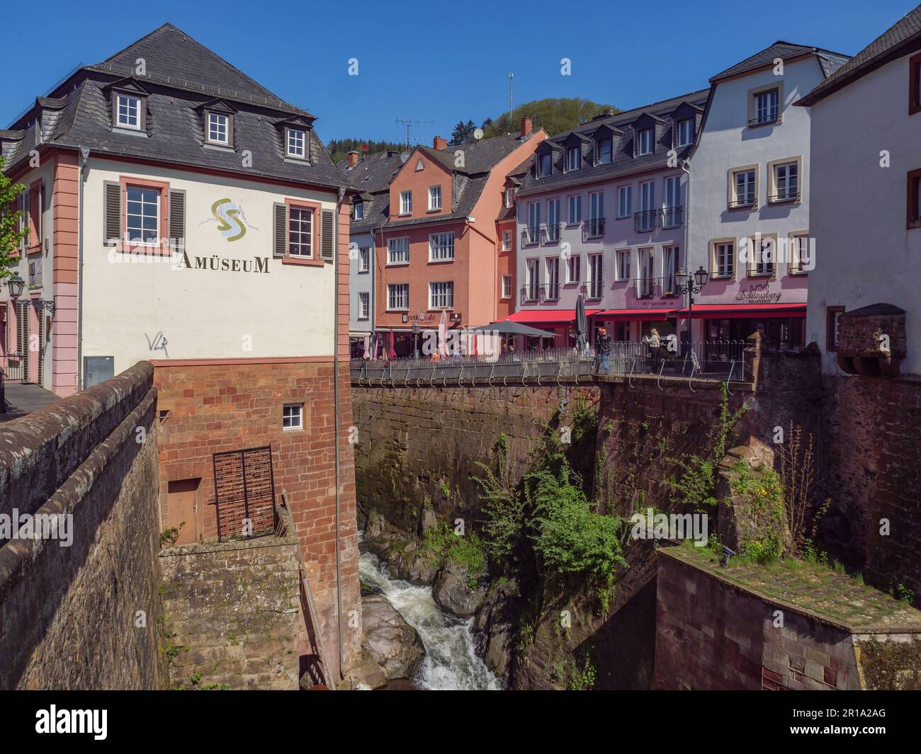 the city of Saarburg at the saar river in germany Stock Photo - Alamy
