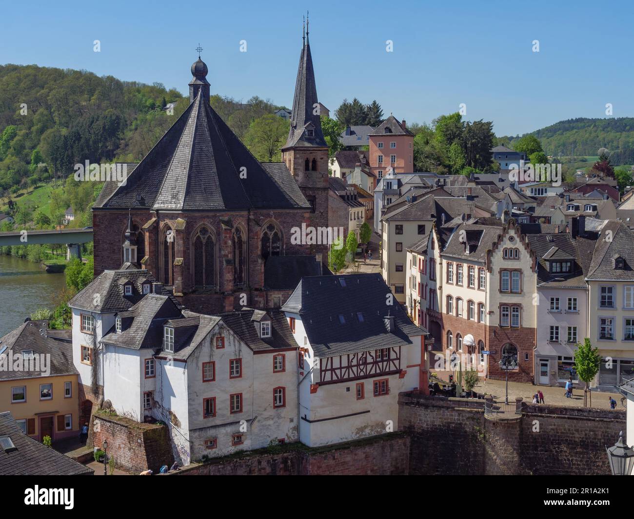the city of Saarburg at the saar river in germany Stock Photo - Alamy