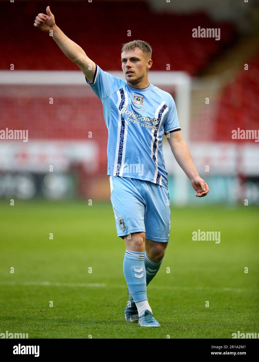 Coventry City’s Josh Reid gestures during the Birmingham Senior Cup ...
