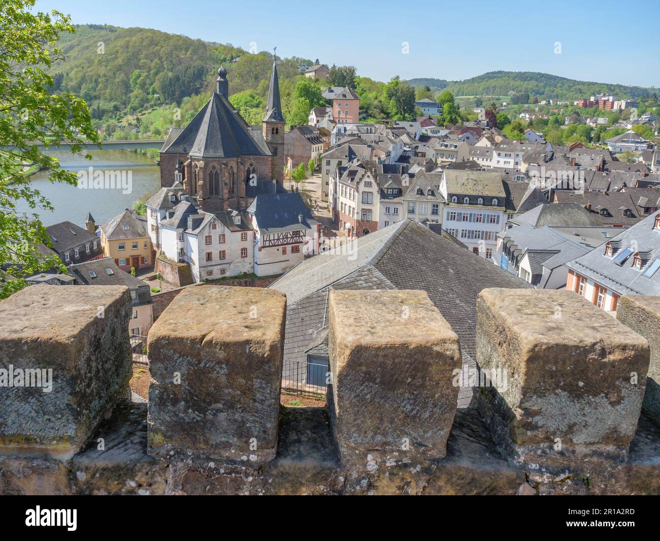 the city of Saarburg at the saar river in germany Stock Photo - Alamy