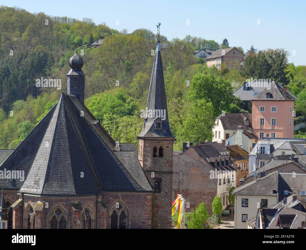 the city of Saarburg at the saar river in germany Stock Photo - Alamy