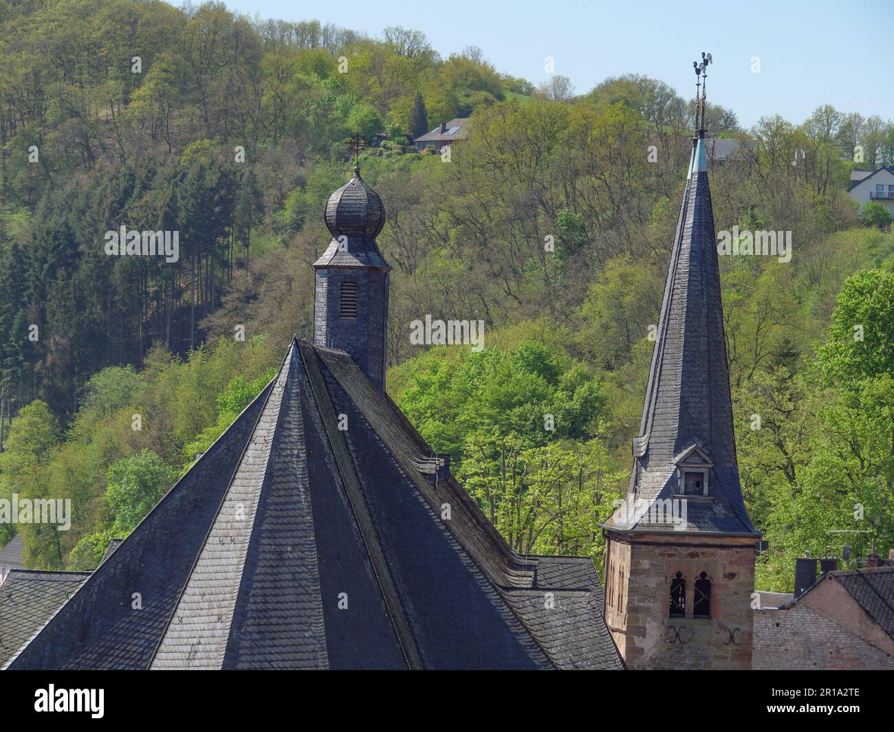 the city of Saarburg at the saar river in germany Stock Photo - Alamy