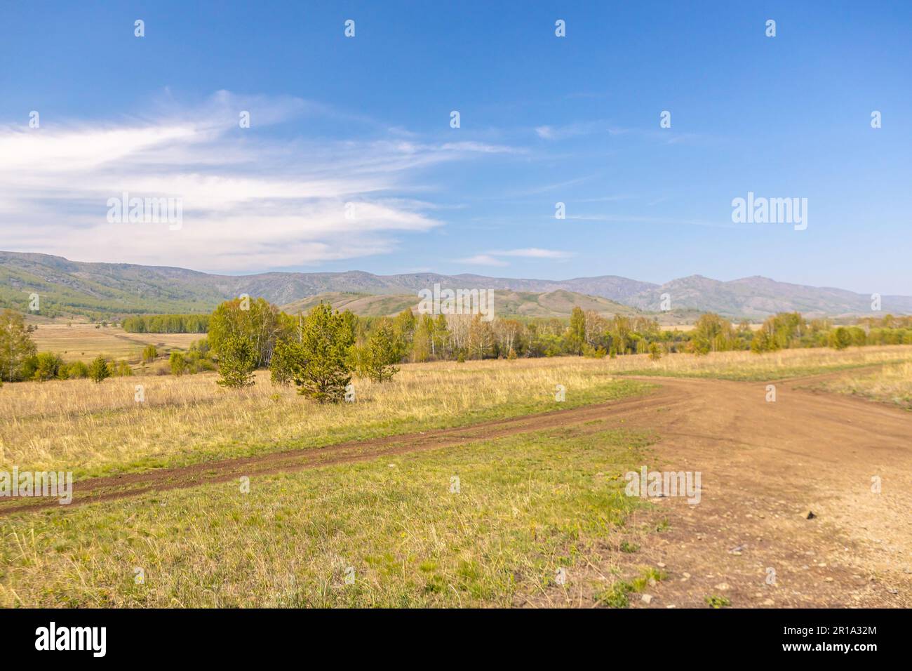 RUSSIA South Ural ridge Ural mountains and sky Stock Photo - Alamy